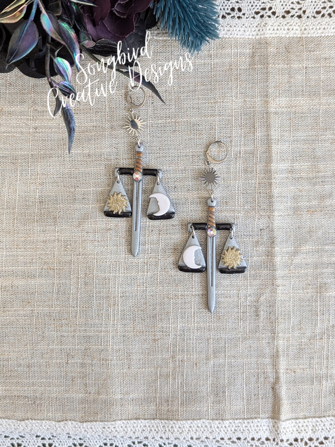 LIBRA, Libra Earrings, Made to Order, Zodiac Earrings, Polymer Clay ...