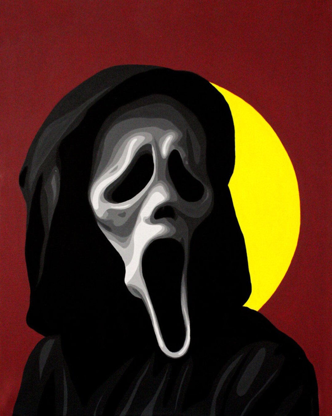 Ghostface (scream) - Original Acrylic Paint and Ink on Canvas - Etsy