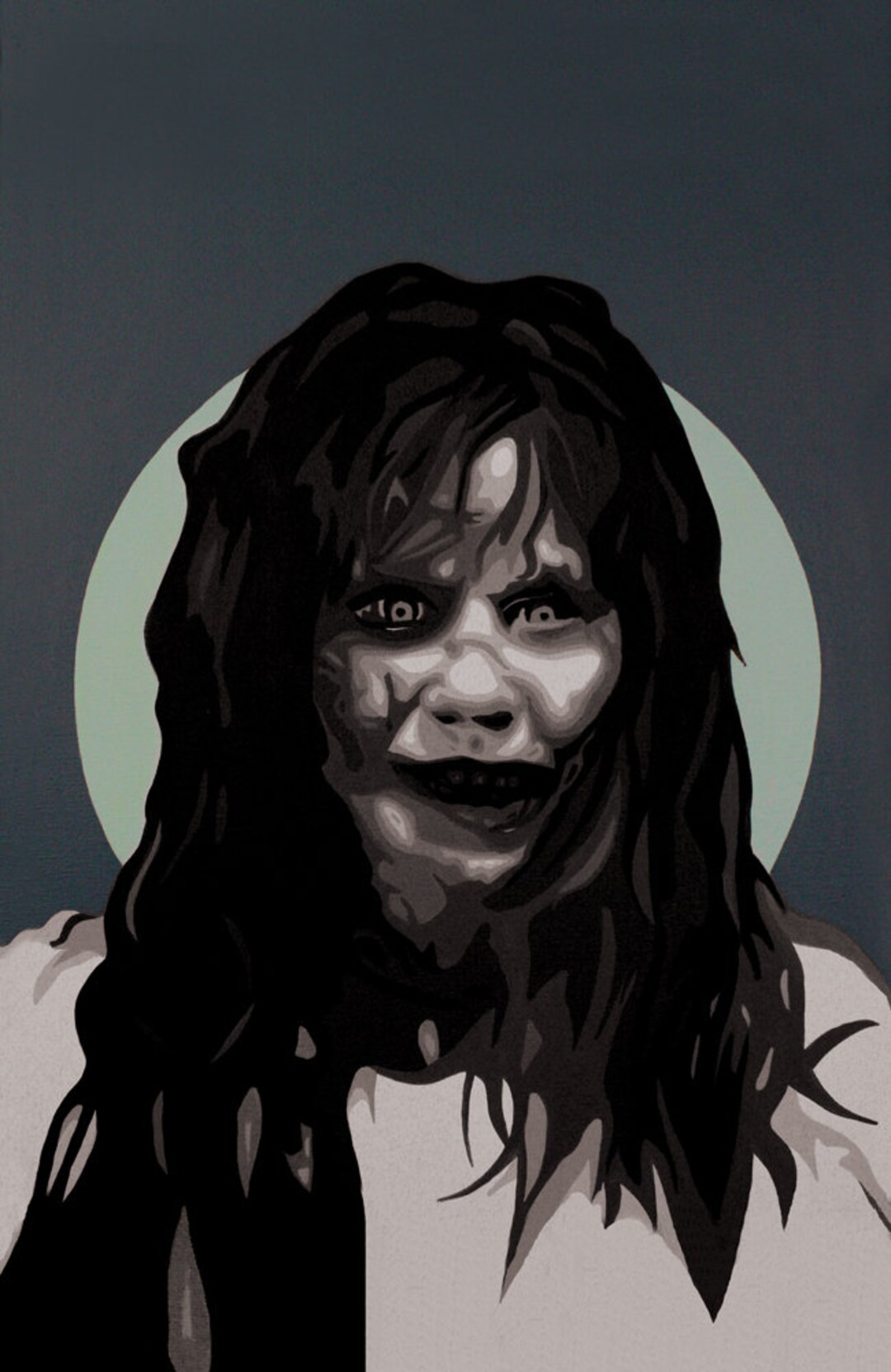 Regan the Exorcist Painting Print - Etsy