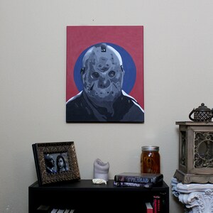 Jason (friday the 13th) - Original Acrylic Paint and Ink on Canvas - Etsy