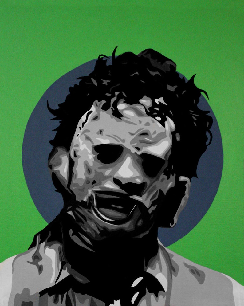 Leatherface (texas Chainsaw Massacre) - Original Acrylic Paint and Ink ...