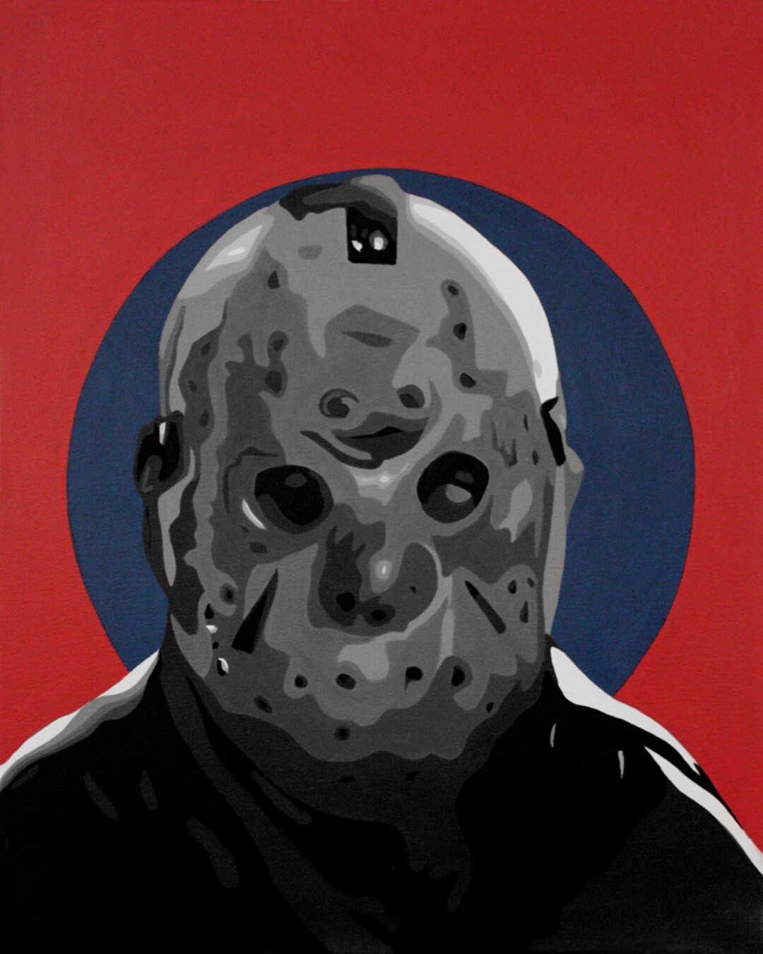 Jason (friday the 13th) - Original Acrylic Paint and Ink on Canvas - Etsy