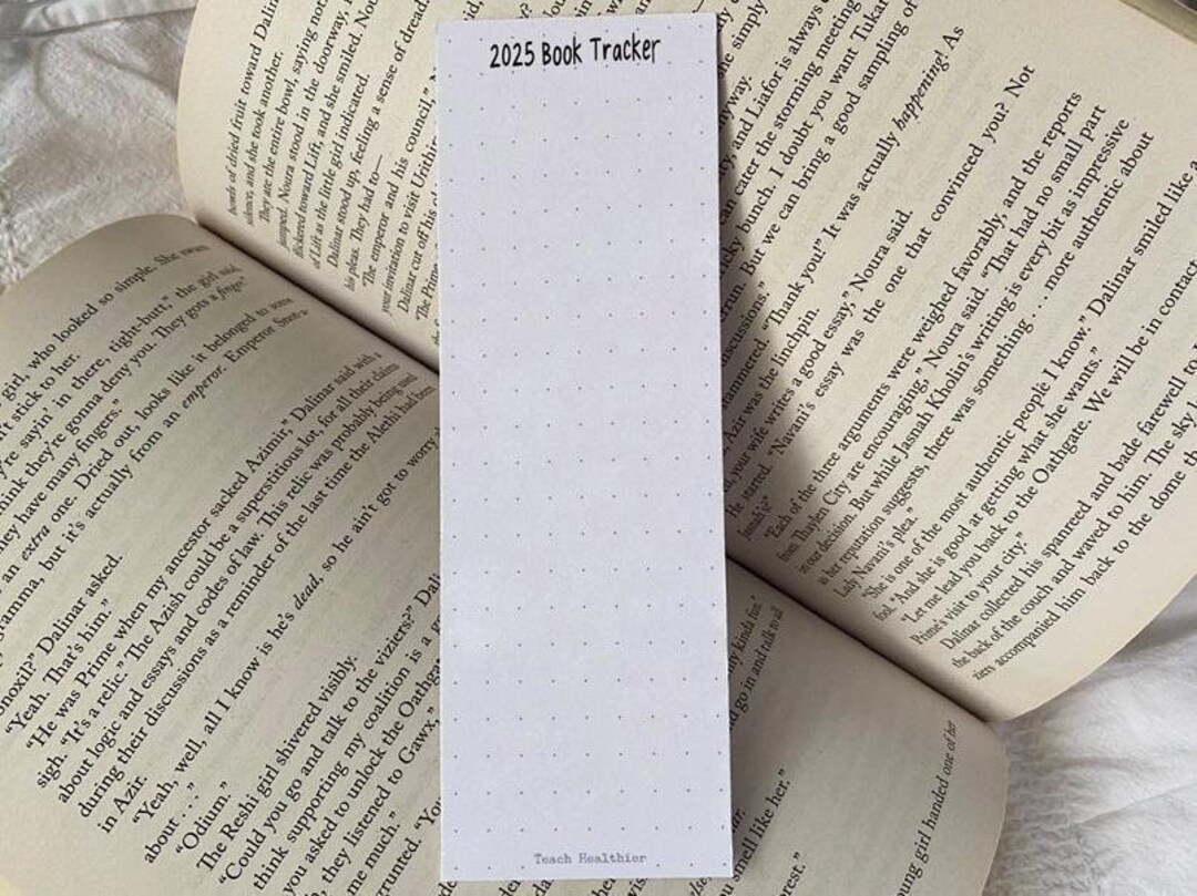 2025 Book Tracker, Bookmark, Book Tracker, Reading Tracker Bookmark ...