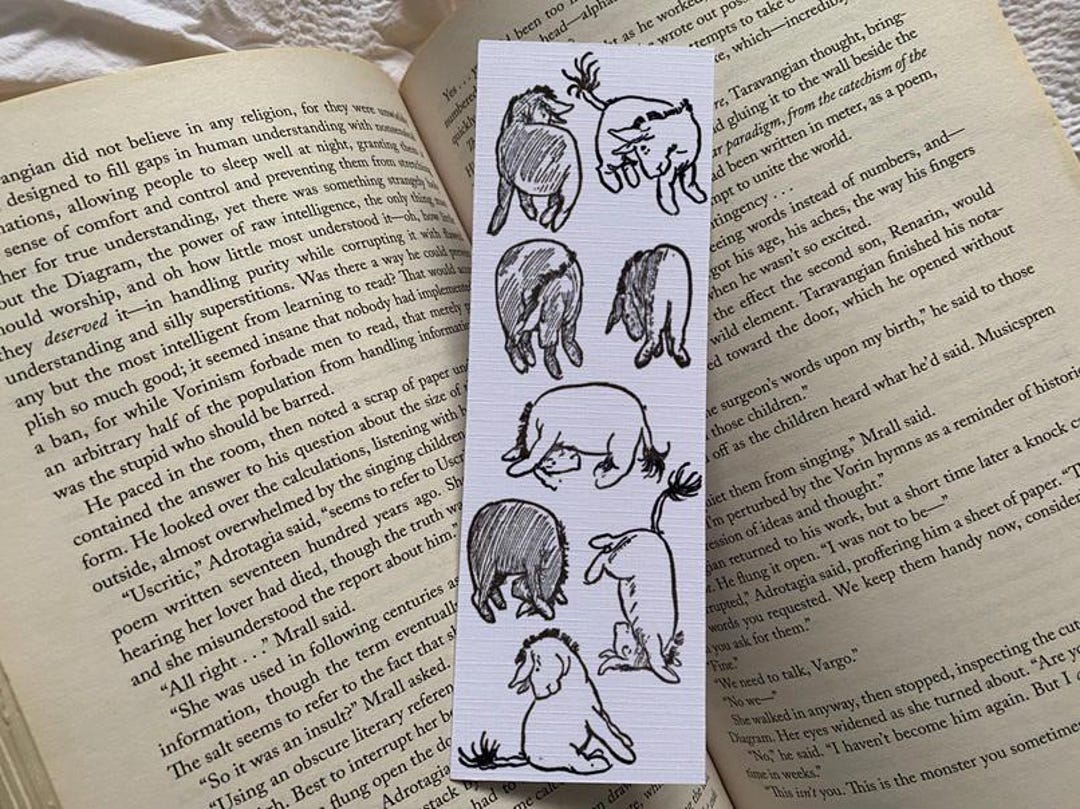 Eeyore Bookmark, Winnie-the-pooh Bookmark, Eeyore Illustration, 100 ...