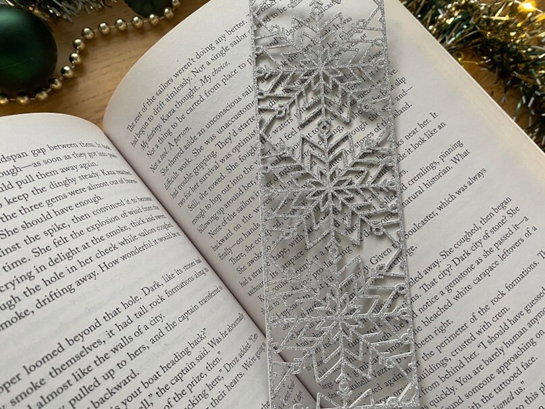 Snowflake Bookmark, Winter Bookmark, Die Cut Bookmark, Ice Bookmark ...