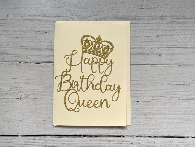 Queen Birthday Card Happy Birthday Queen Greeting Cards | Etsy