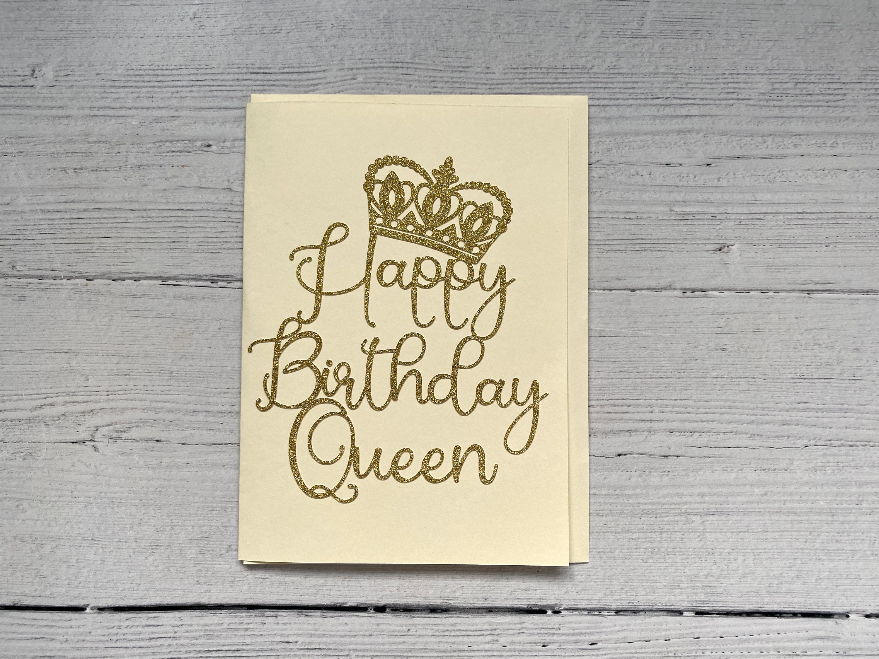 Queen Birthday Card Happy Birthday Queen Greeting Cards - Etsy