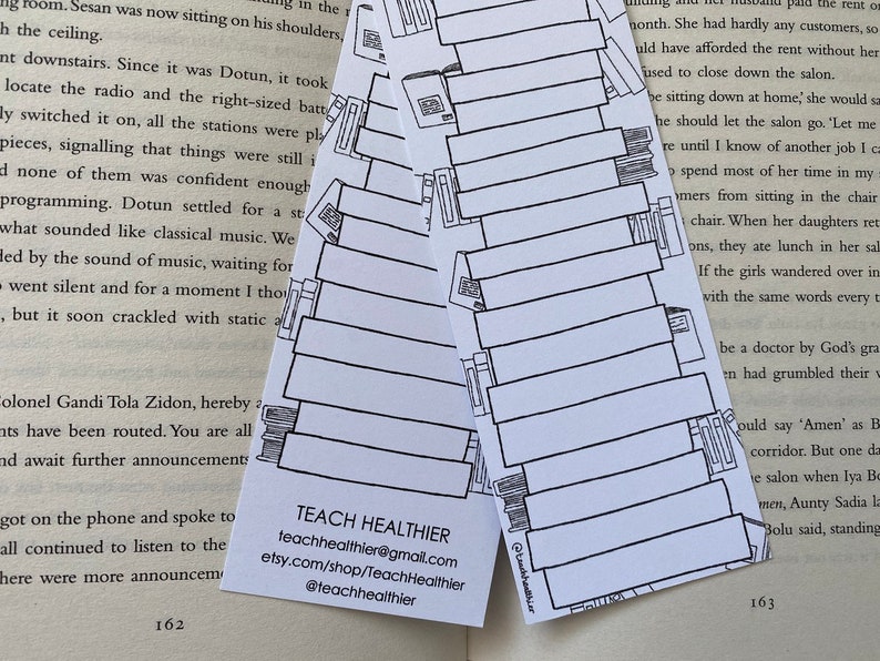 Bookmark Reading Tracker Book Tracker Reading Tracker - Etsy
