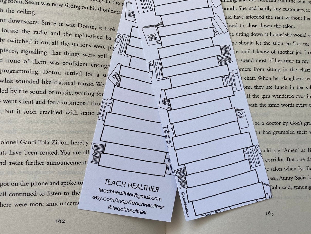 Bookmark Reading Tracker Book Tracker Reading Tracker - Etsy