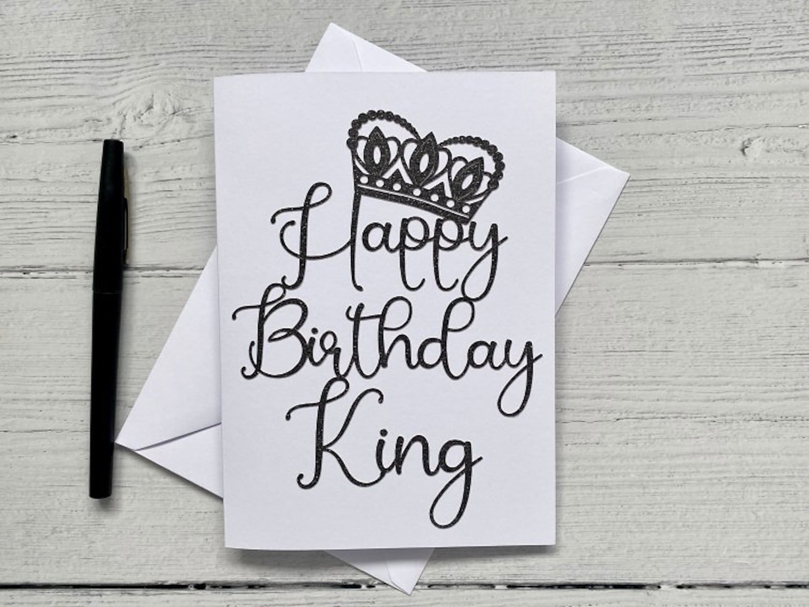 King Birthday Card Happy Birthday King Greeting Cards Etsy Uk