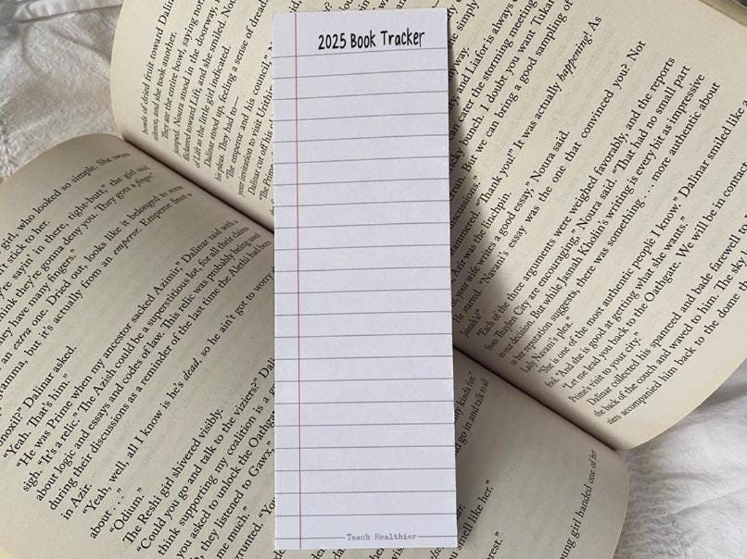 2025 Book Tracker, Bookmark, Book Tracker, Reading Tracker Bookmark ...
