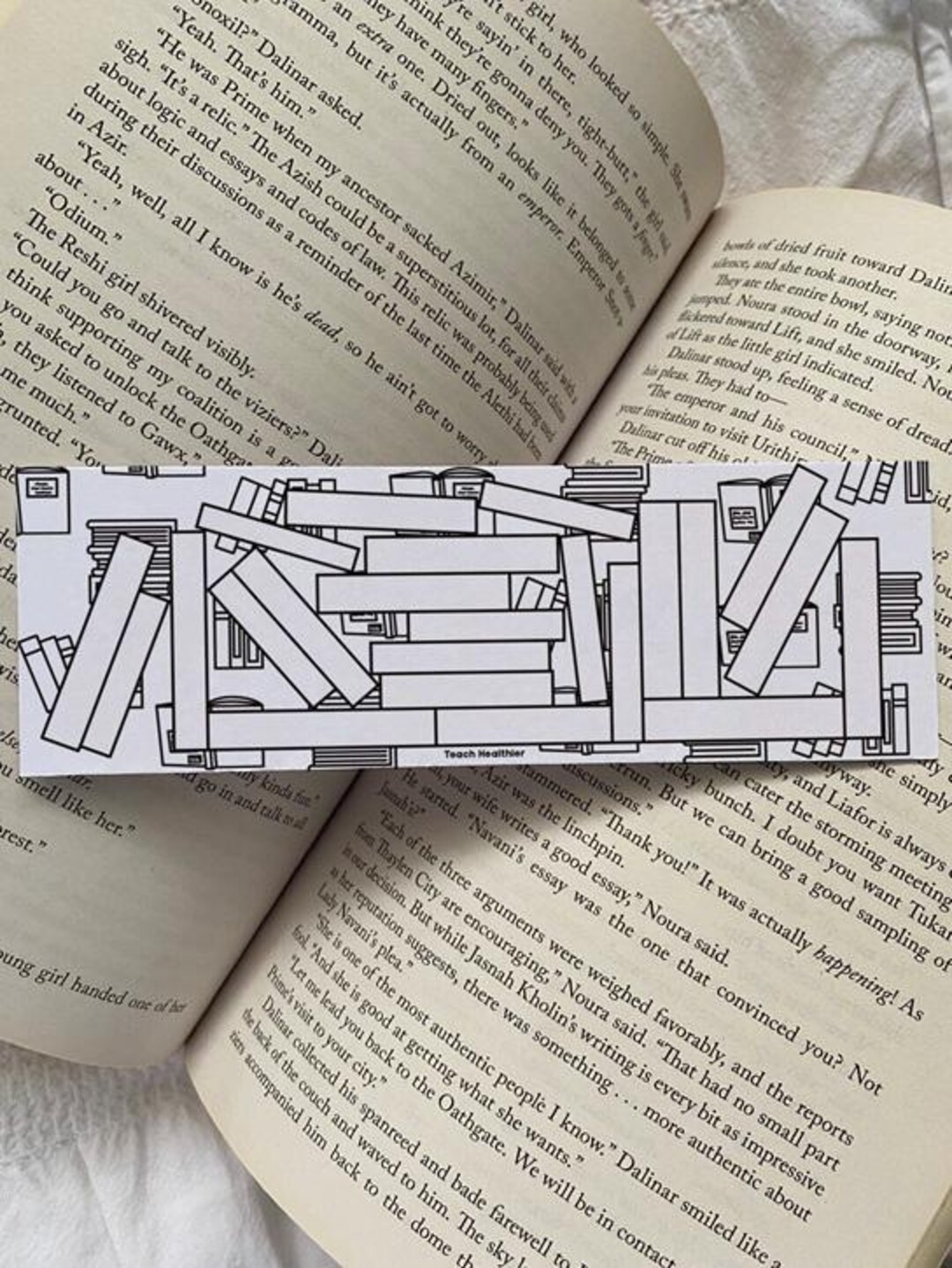 Book Pile Bookmark, Pile of Books Bookmark, Reading Tracker Bookmark ...