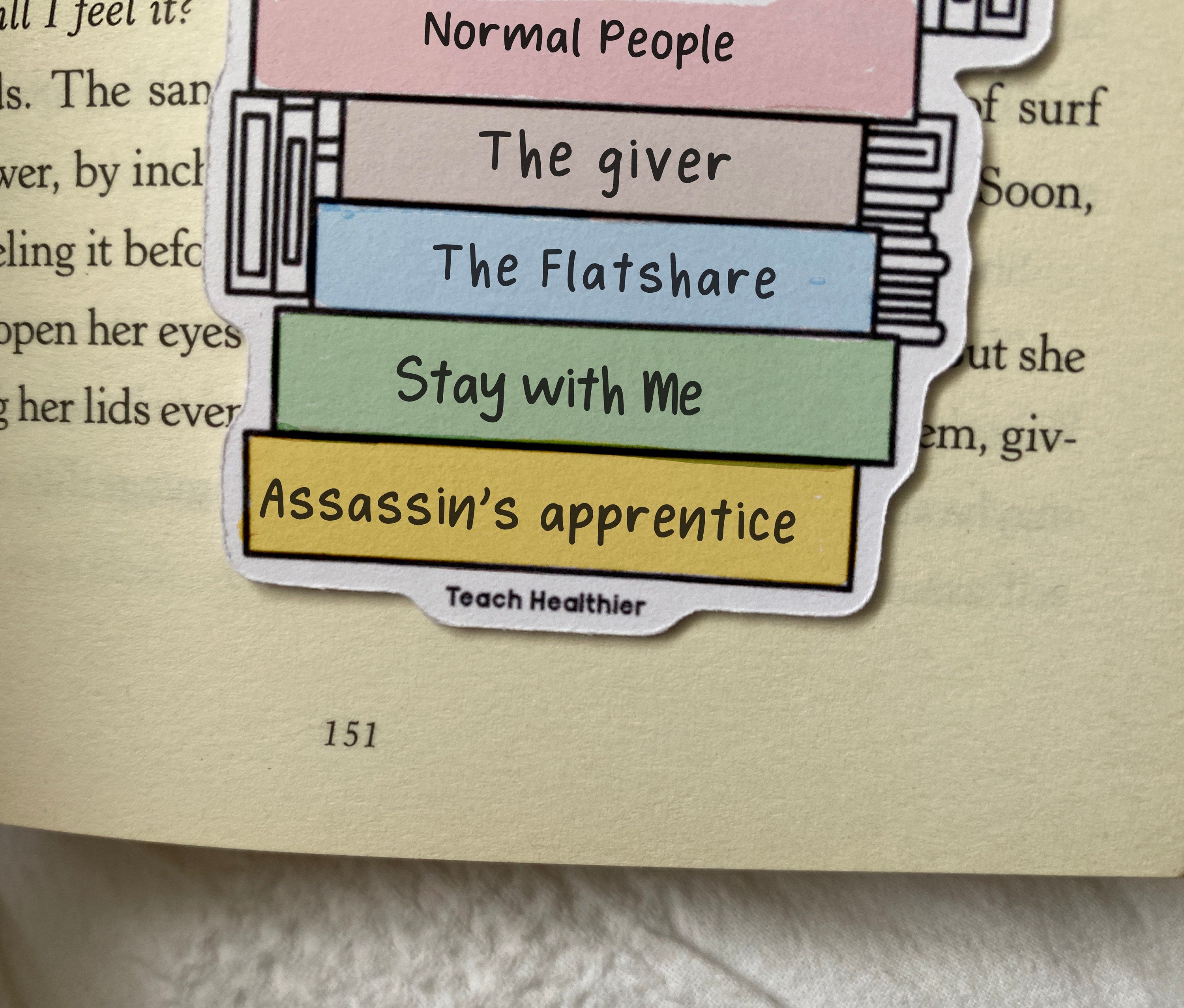 Reading Tracker Book Pile Bookmark Die Cut Bookmark Book - Etsy