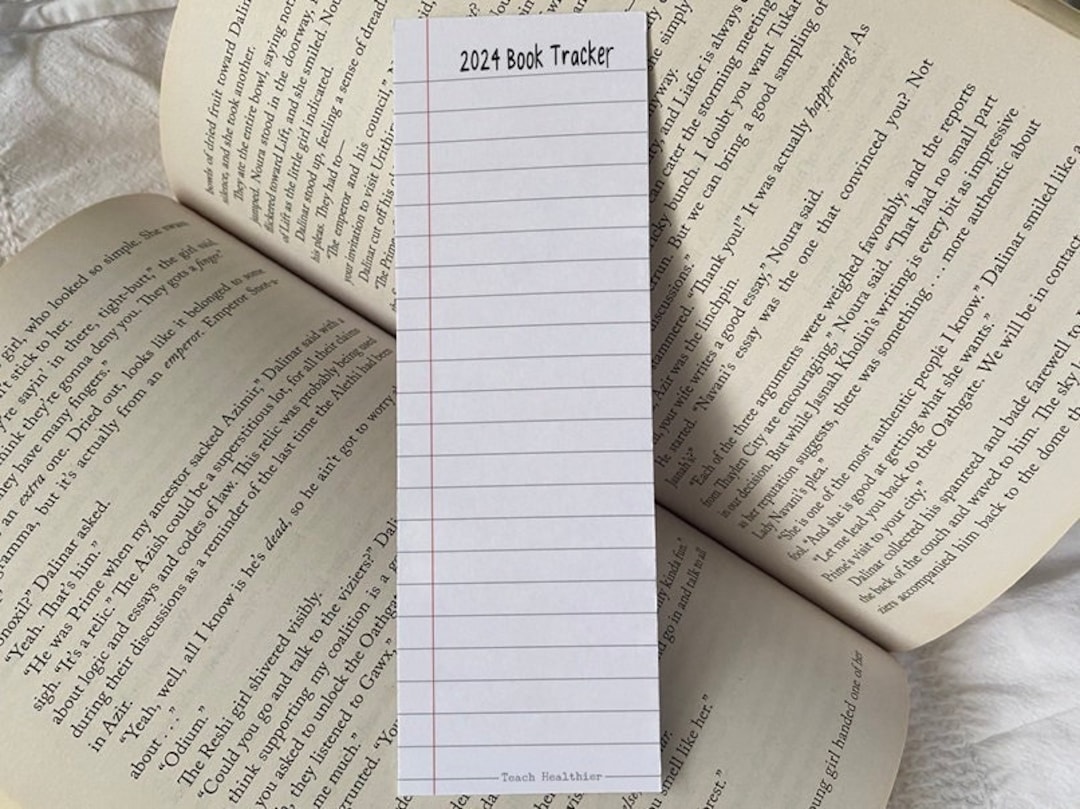 2024 Book Tracker Bookmark Book Tracker Reading Tracker - Etsy