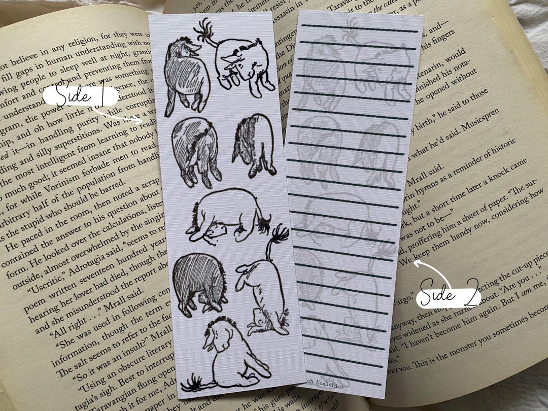 Eeyore Bookmark, Winnie-the-pooh Bookmark, Eeyore Illustration, 100 ...