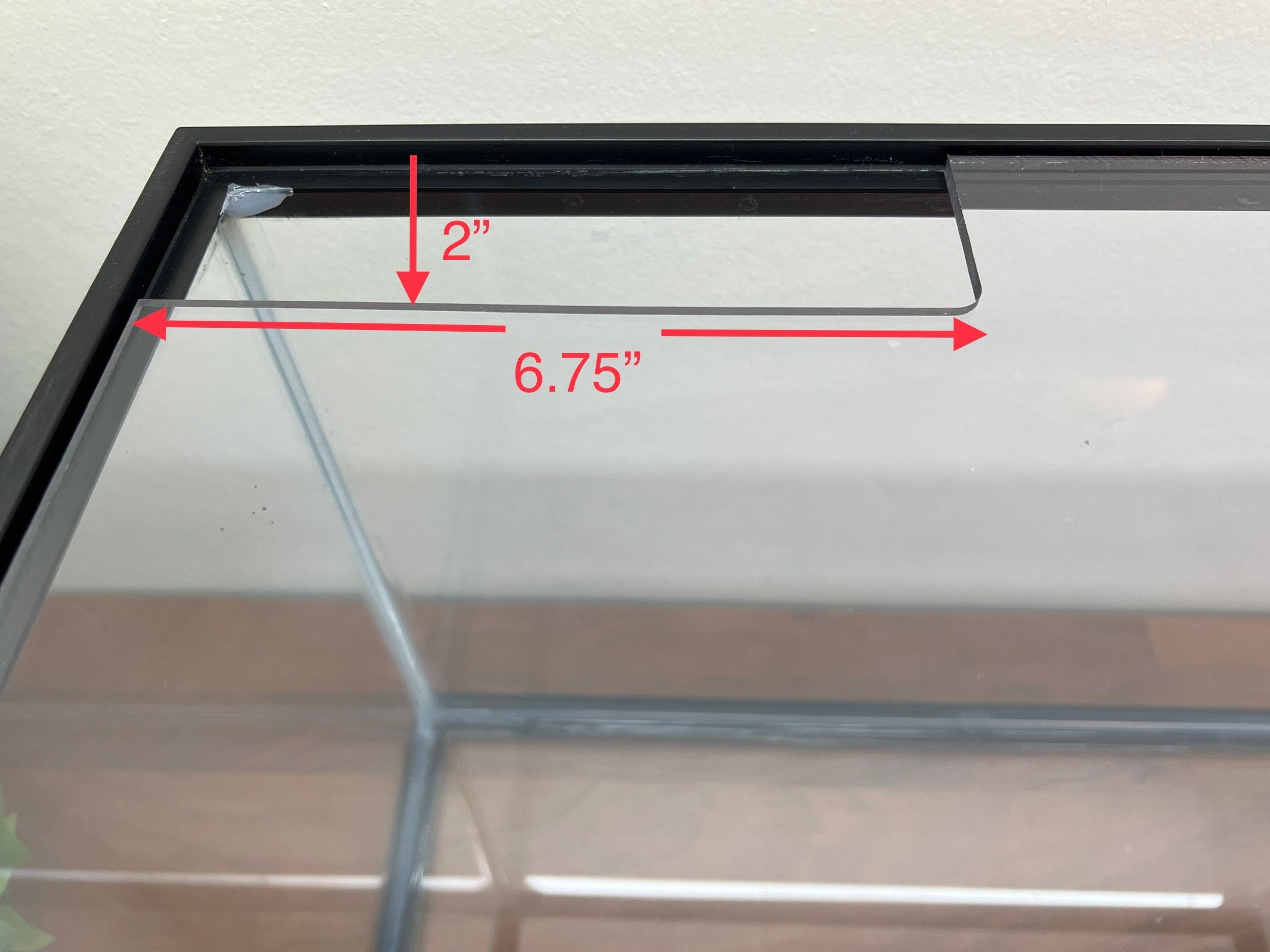 10 Gallon Aquarium Lid Reversible for Hang on Back Filters Clear ...