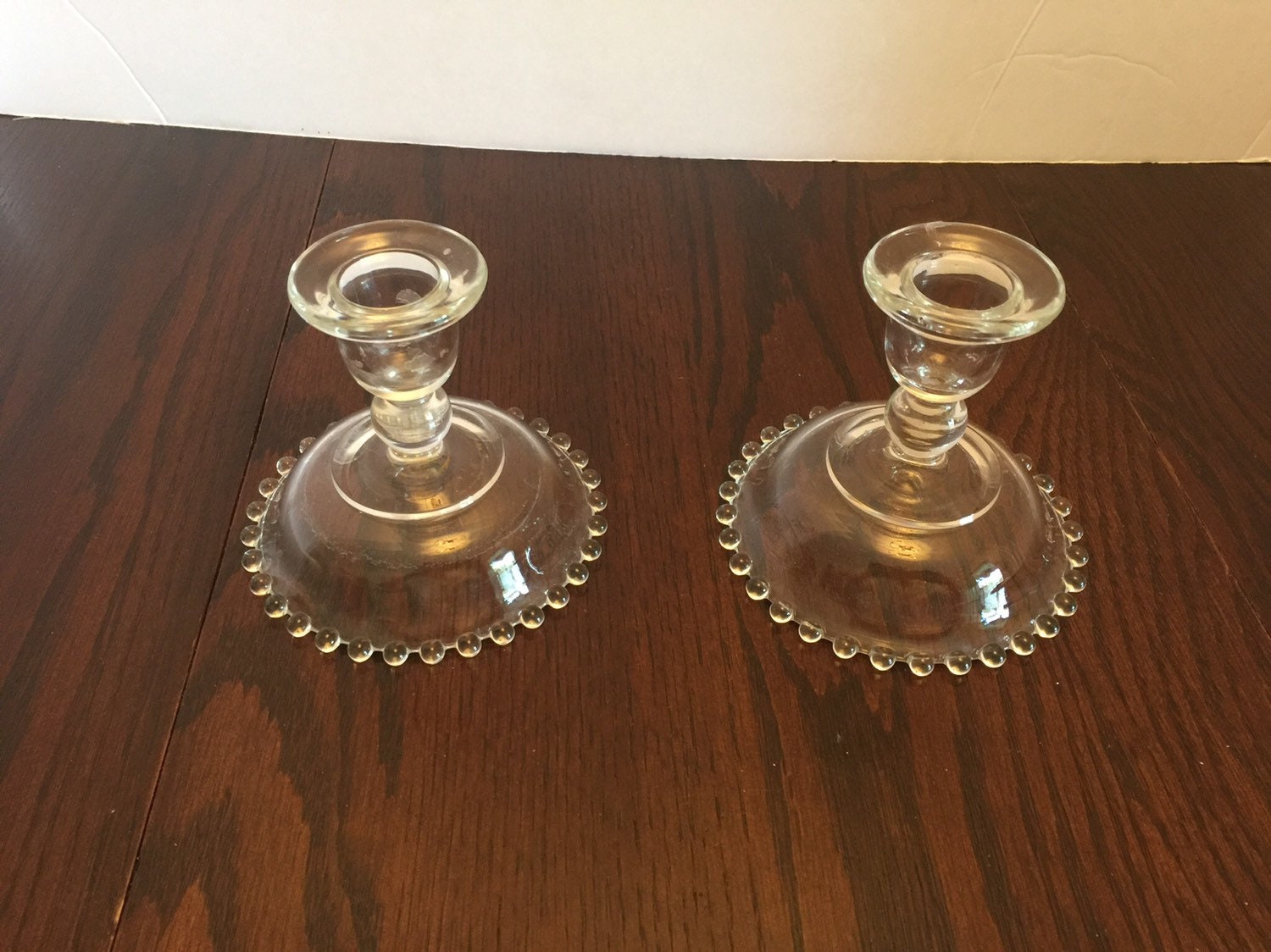 Pair of Candlewick Candlesticks - Etsy