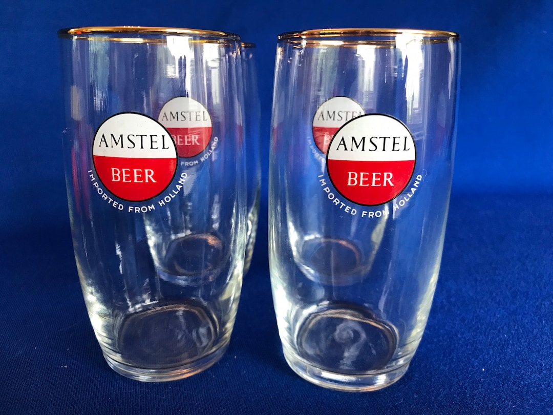 Vintage Amstel Beer Glasses - Etsy