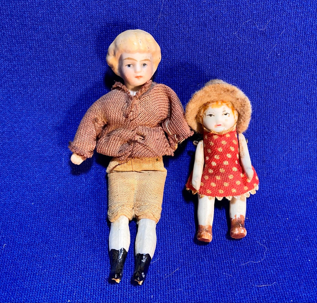 Antique Porcelain Dolls 1920s, Small Boy & Girl - Etsy