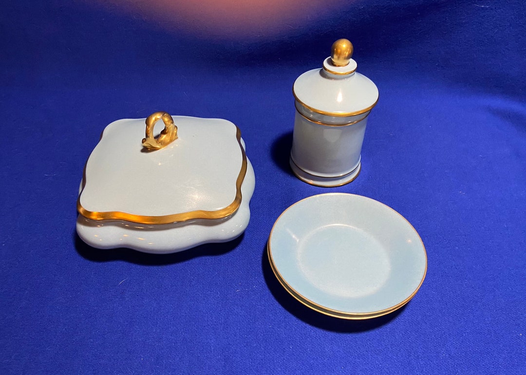 Limoges Dresser Set, 6pcs, Beautiful Blue Green Color - Etsy
