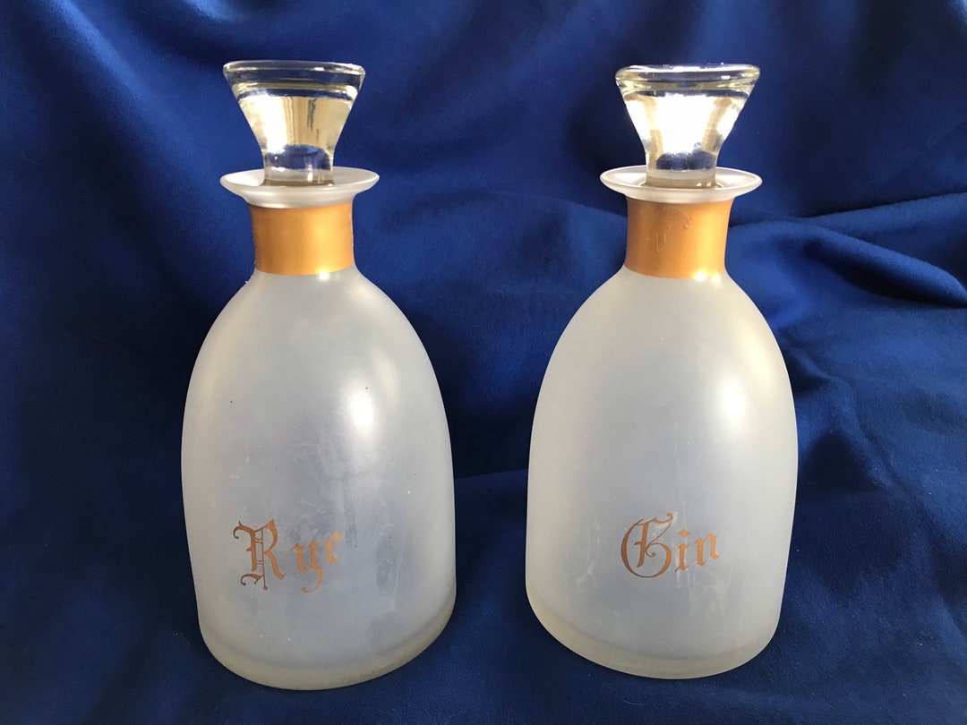 Vintage Art Deco Decanters, Rye and Scotch Bottles - Etsy