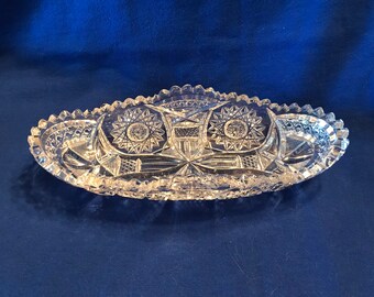 Antique Crystal Dish | Etsy