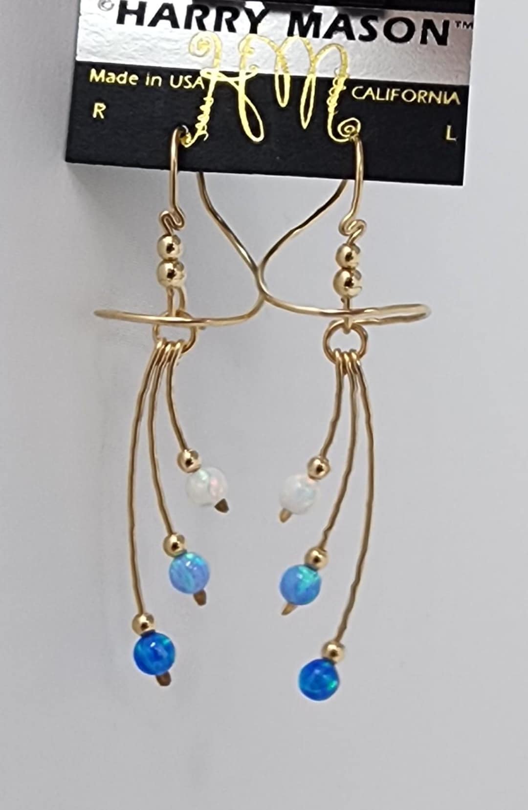 3 Curves EARSPIRAL® Earrings by ©HARRY MASON®' W/three 4MM Opals per ...