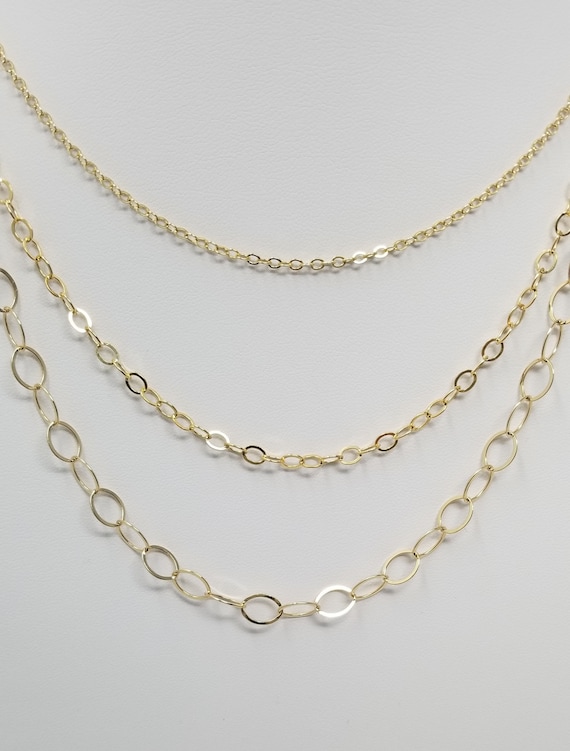 Fine Oval Medium and Large Ovals Chain Gold/silver by ©harry | Etsy