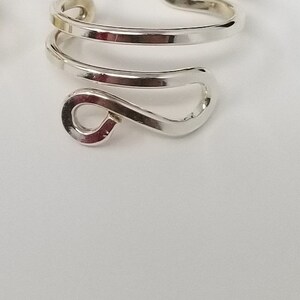 Three-line Large EARCUFF With a Curl in Silver & Gold, Harry Mason Jewelry, Fits Middle of Ear ...