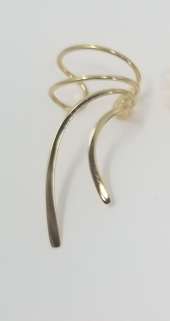 Elegant EARCUFF Classic 2-curves Long/short Gold/silver | Etsy