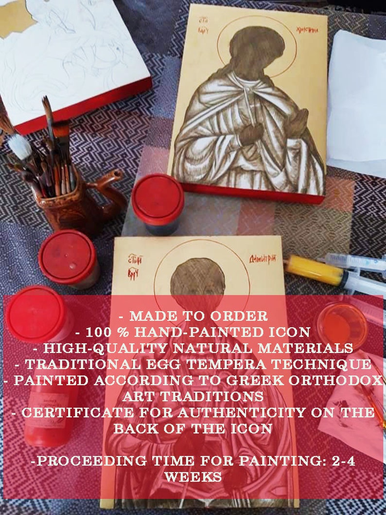 Saint Helena Catholic Art, Greek Icon on Wood, Religious Wall Art - Etsy