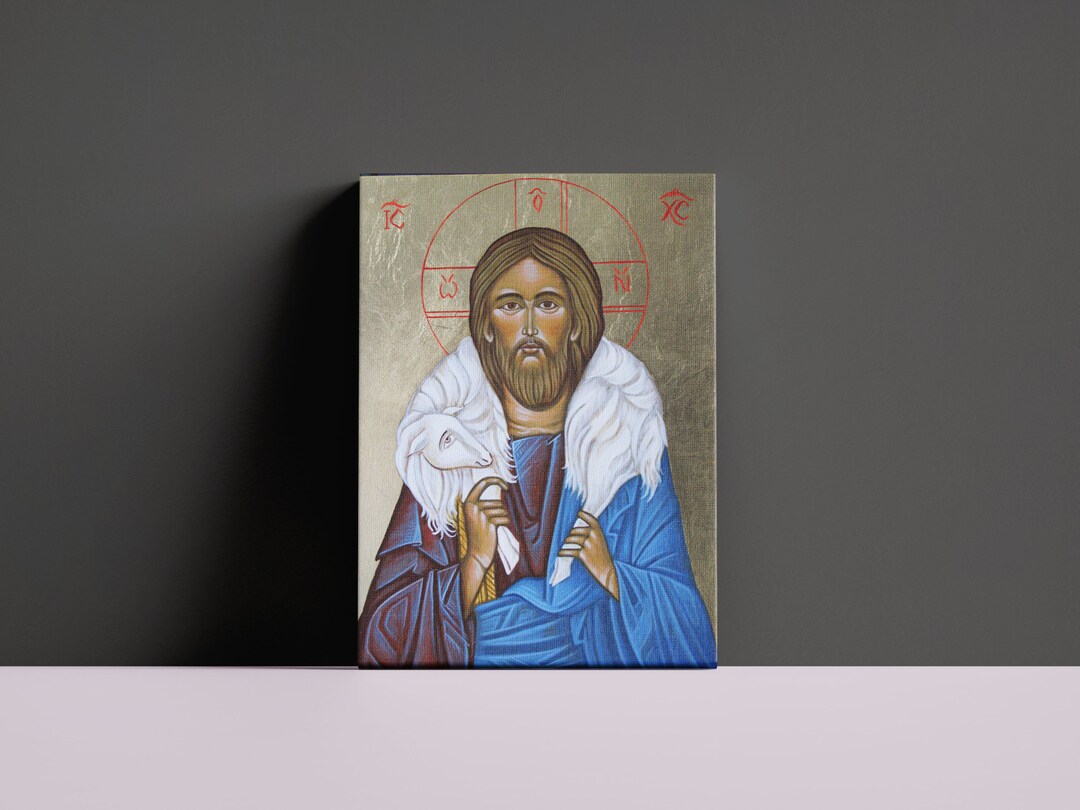 The Good Shepherd, Greek Icon, Byzantine Icon, Religious Wall Art ...
