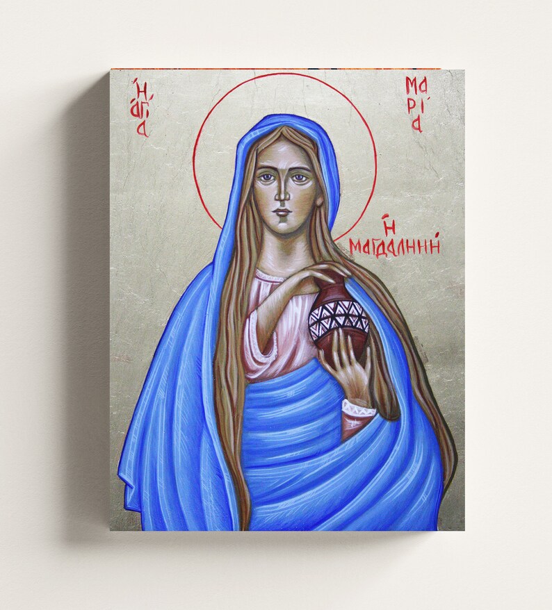 Orthodox Icon of Mary Magdalene, Religious Wall Art, Bible Wall Art ...