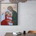Holy Family Icon, Religious Wall Art, Christian Icon, Handmade Icon on ...