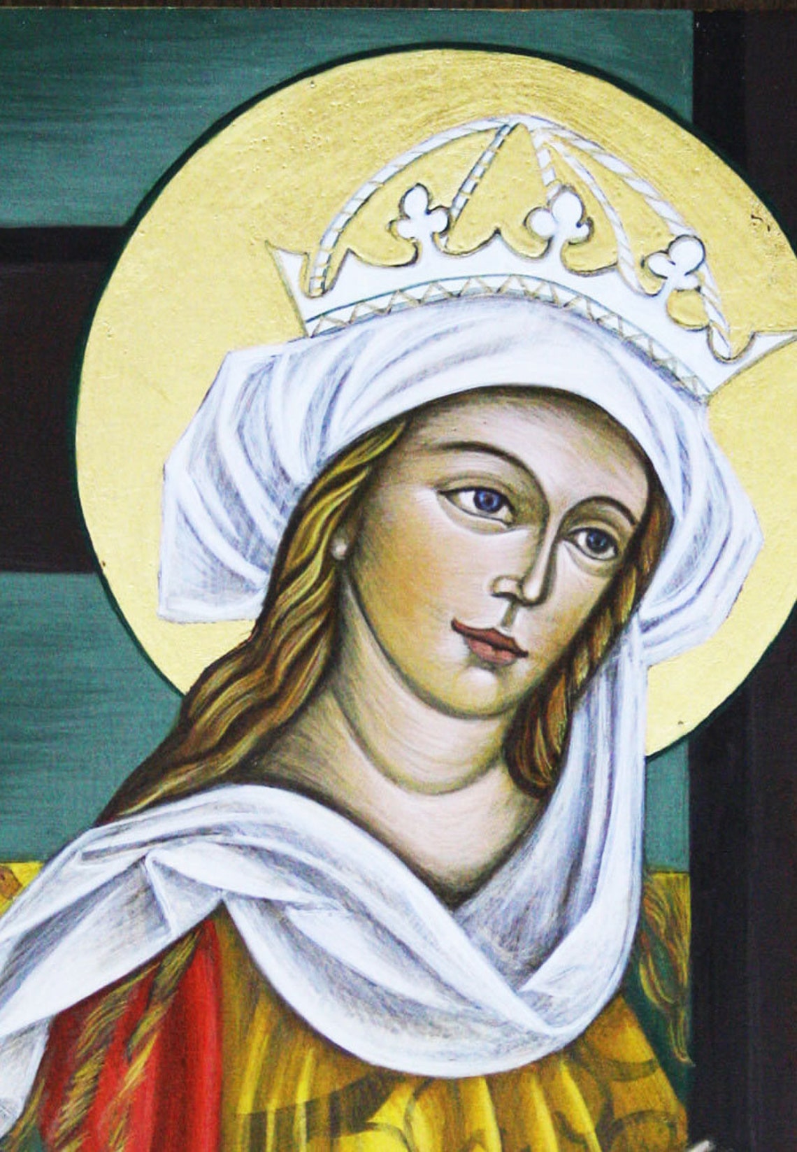 Saint Helena Catholic Art, Greek Icon on Wood, Religious Wall Art - Etsy