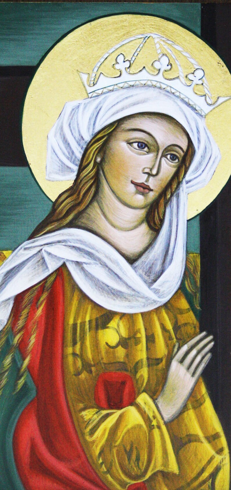 Saint Helena Catholic Art, Greek Icon on Wood, Religious Wall Art - Etsy