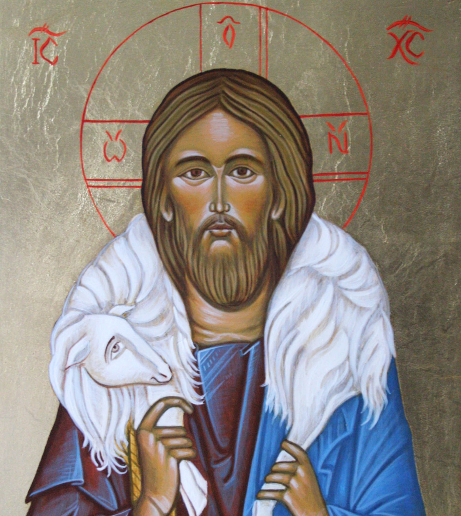 The Good Shepherd, Greek Icon, Byzantine Icon, Religious Wall Art ...