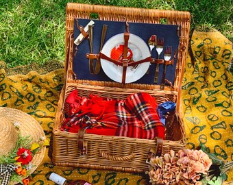 Retro Picnic Basket - Etsy