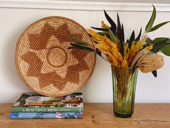 Vintage Large 15 Hand Woven Round Wall Basket - Etsy