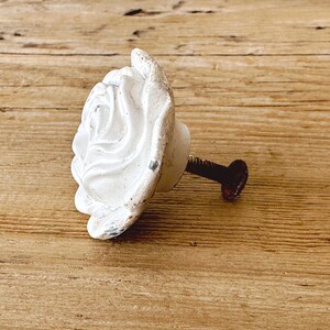 Antique White Rose Drawer Pulls | SOLD INDIVIDUALLY | Flower Dresser ...