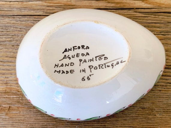 Vintage 1965 Anfora Agueda Portuguese Hand Painted Eg… - Gem