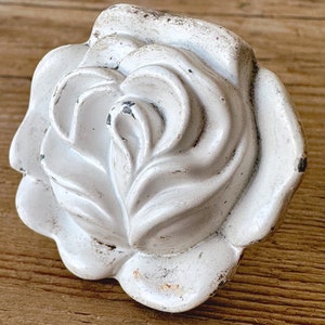 Antique White Rose Drawer Pulls | SOLD INDIVIDUALLY | Flower Dresser ...