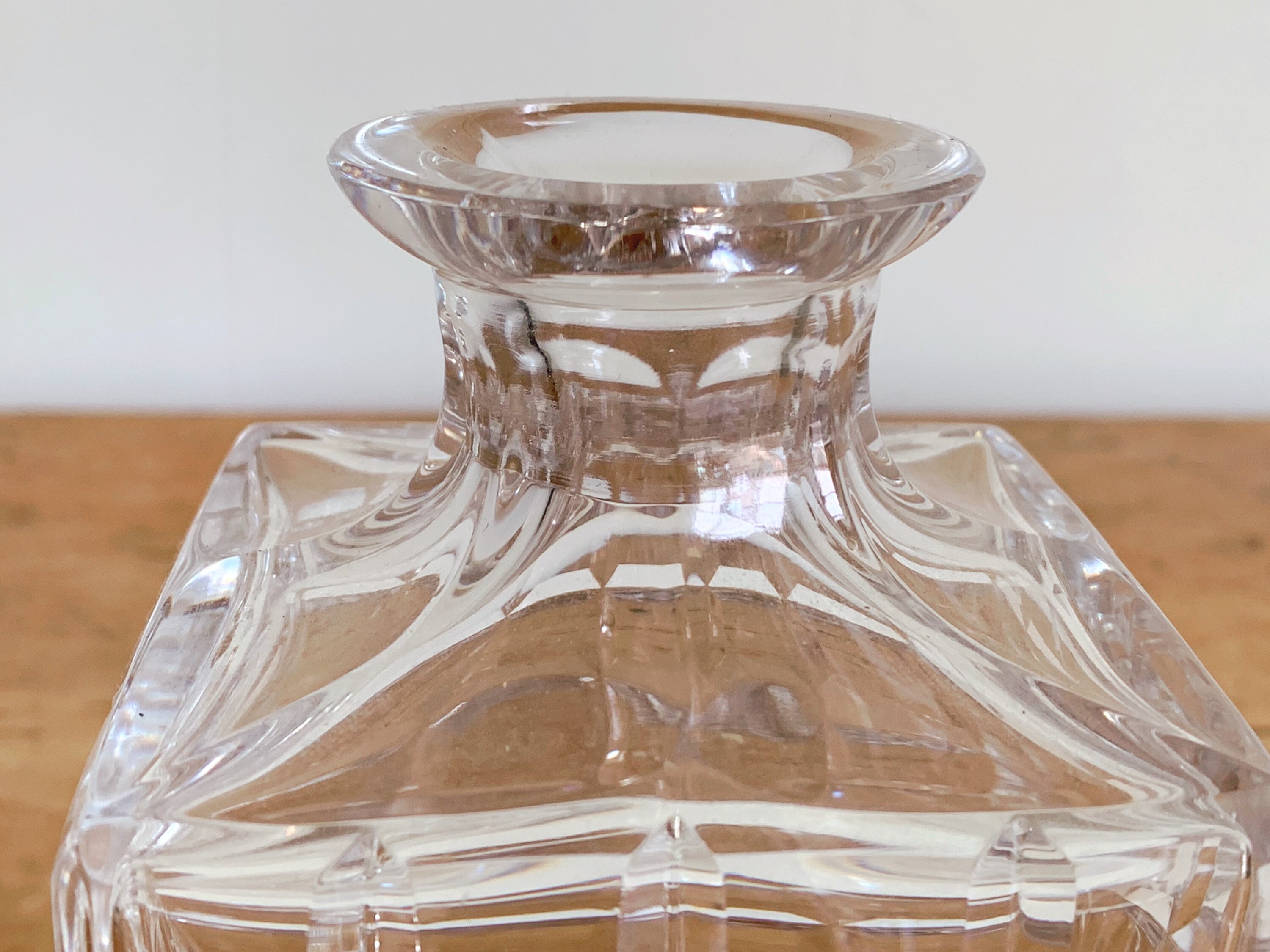 Vintage Square Cut Crystal Glass Decanter With Solid Crystal | Etsy