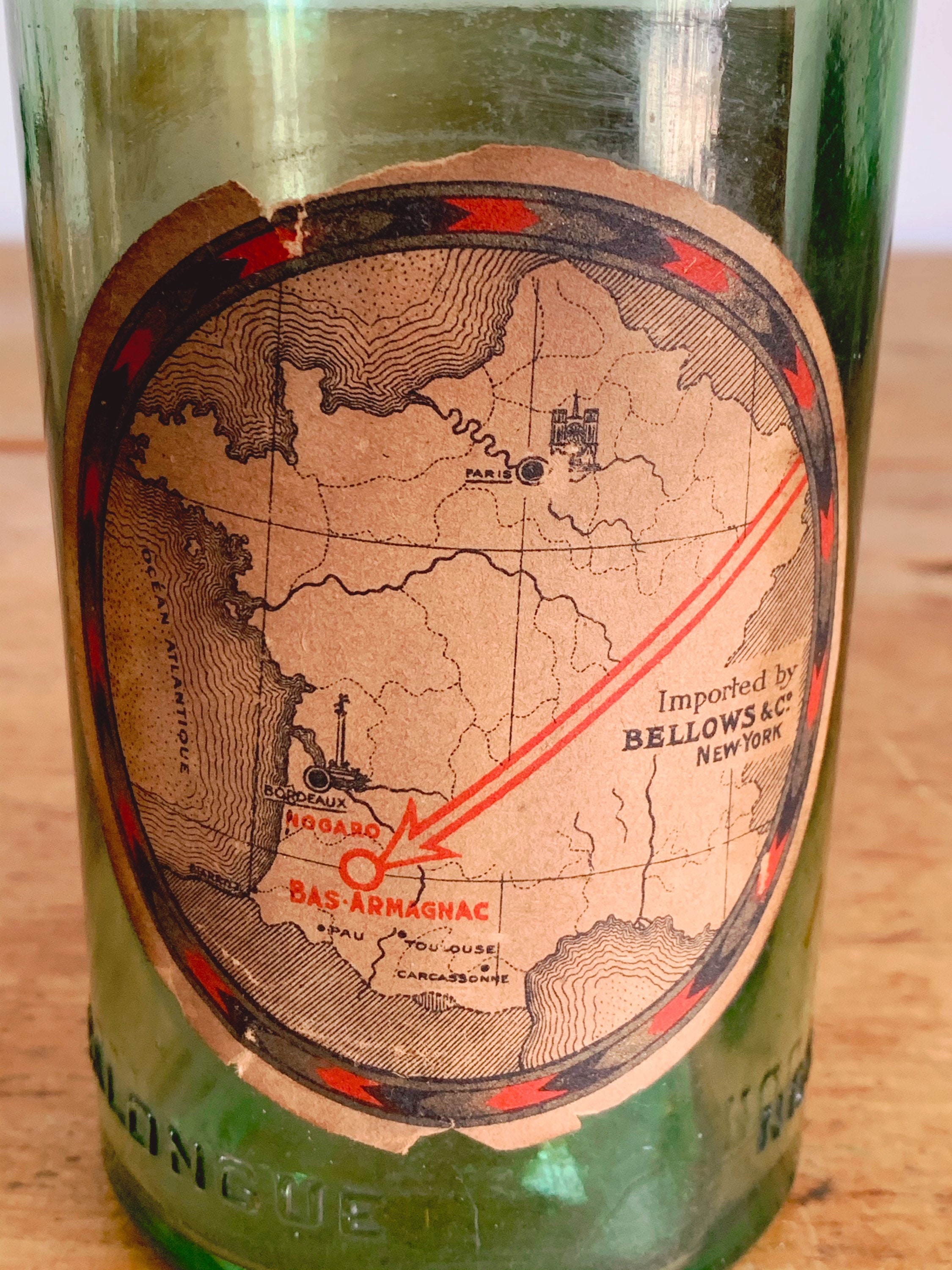 Rare Vintage Bellows & Company Fine Bas Armagnac Brandy | Etsy