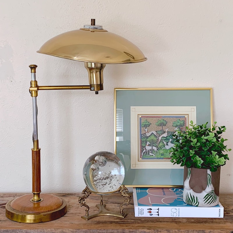 Brass Reading Lamp - Etsy