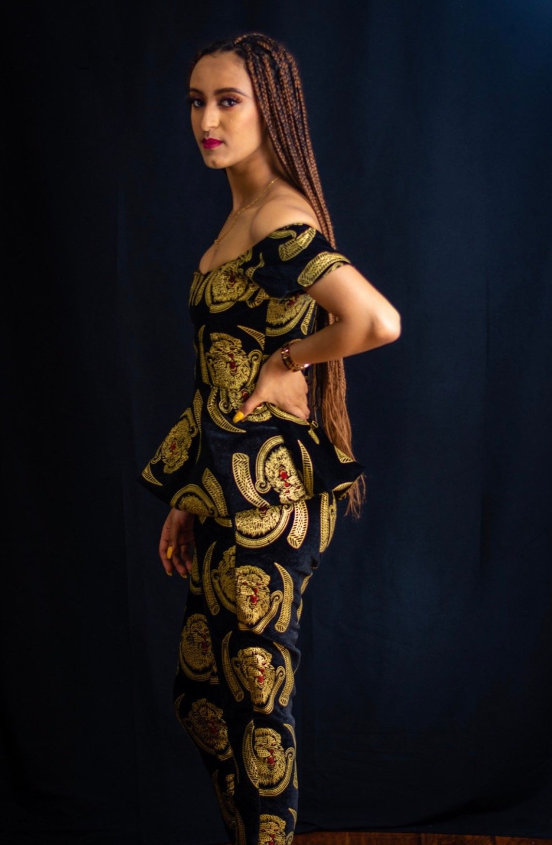 African Isi Agu Velvet2 Pieces for Womenijiomaisi Agu - Etsy