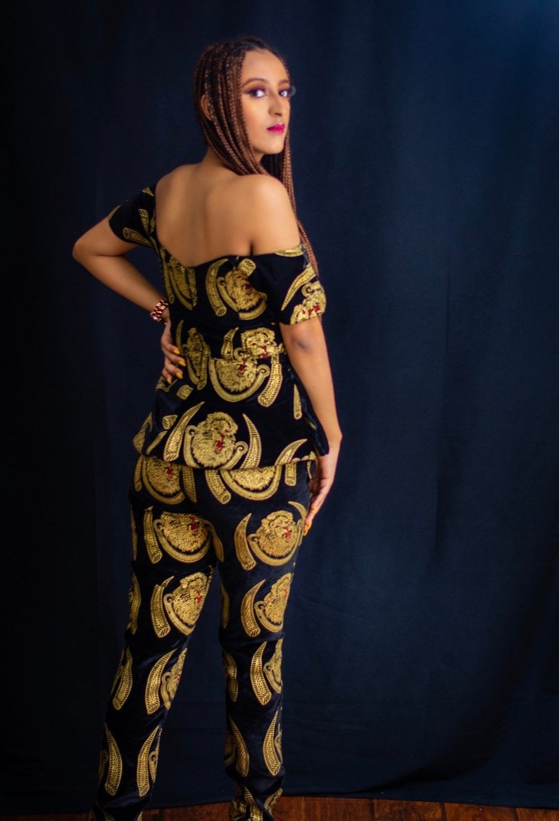 African Isi Agu Velvet|2 Pieces for Women|ijioma|isi Agu - Etsy