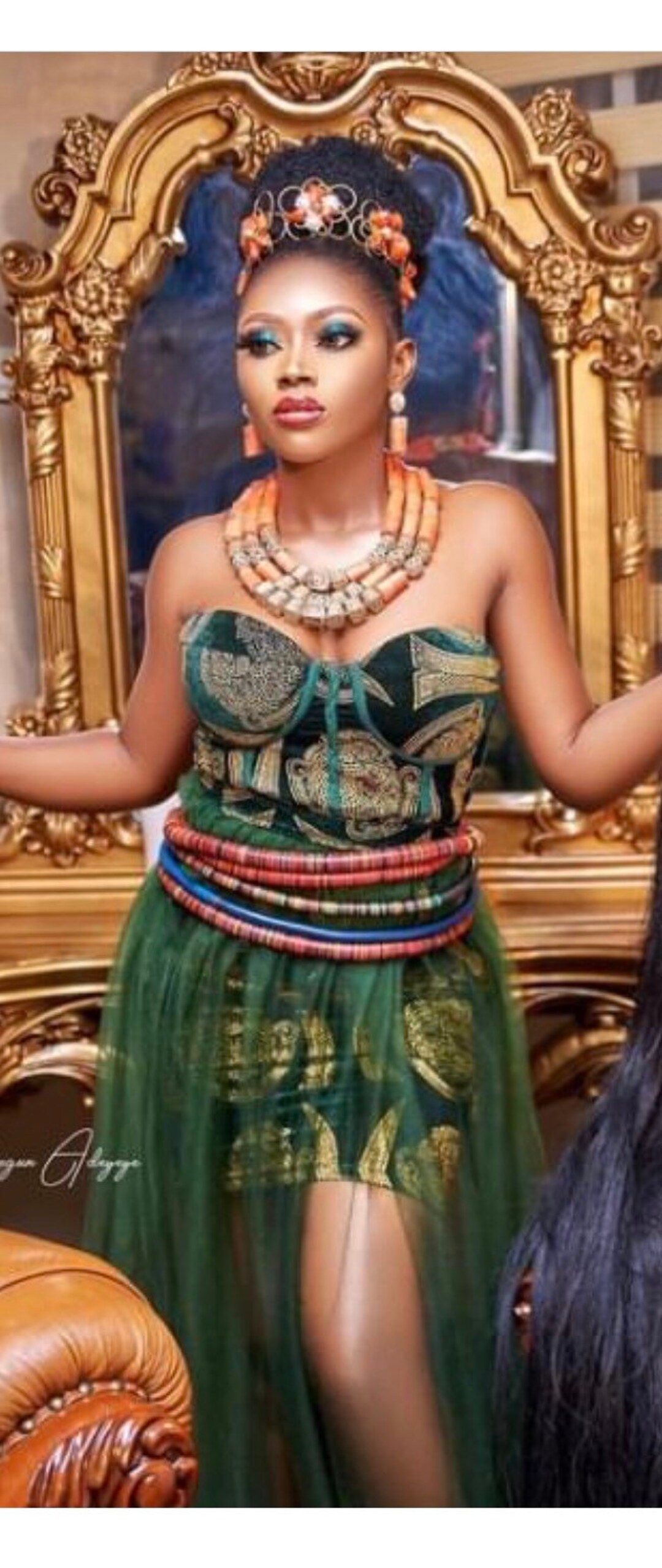 African Isi Agu Dress|isi Agu for Women|african ISI Agu Velvet Dress ...