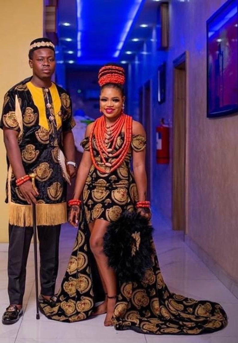 African Isi Agu Outfit | Couple Isi Agu Package | Family Isi Agu Isi ...
