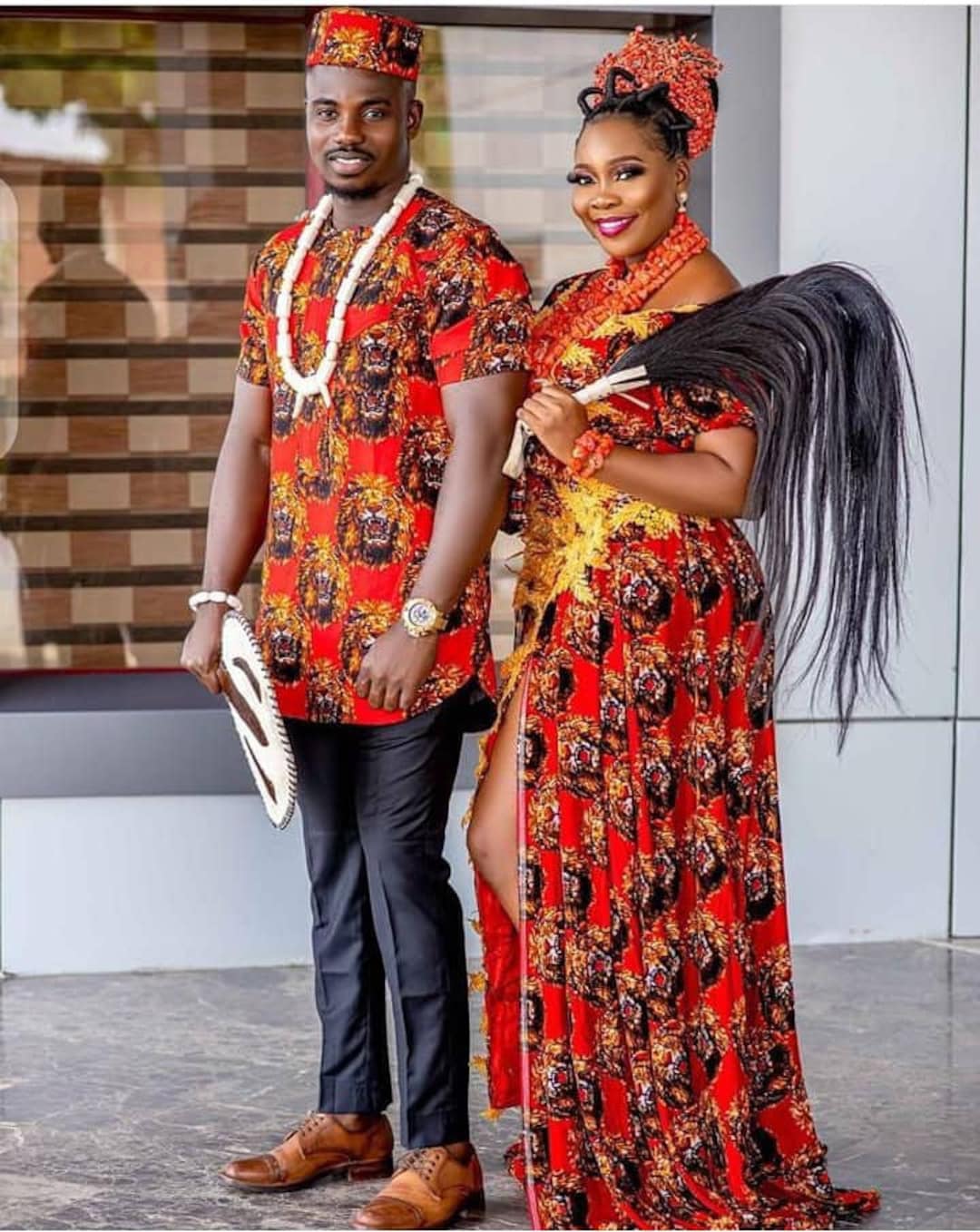 African Isi Agu Outfit | Couple Isi Agu Package | Family Isi Agu Isi ...